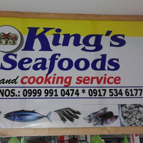 Menu at King's inasal seafoods cooking service restaurant, Malay