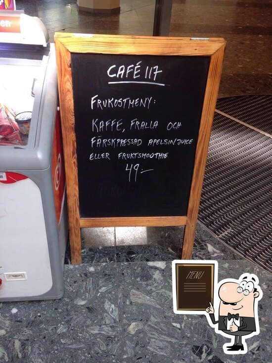 Menu at Cafe 117, Stockholm, Sankt Eriksgatan 117