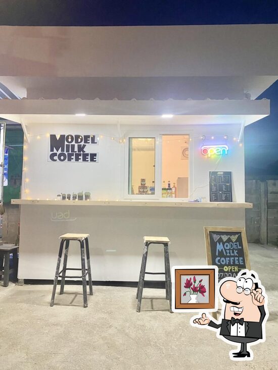 Menu at MODEL MILK COFFEE cafe, Si Maha Phot
