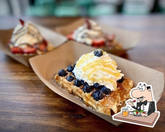 Carta del postres Press Waffle Co., Waco