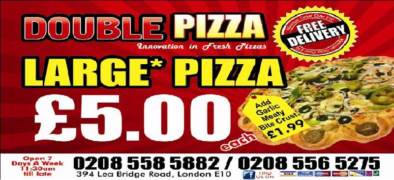 Double Pizza, 394 Lea Bridge Rd in London - Restaurant menu and reviews