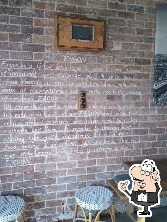 Menu at Ergon 1 cafe, Gladesville