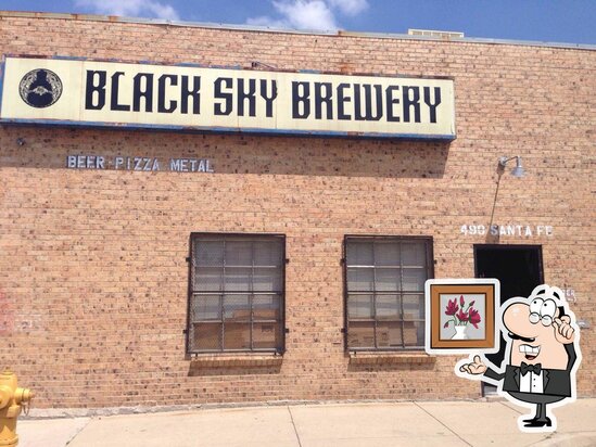 Menu at Black Sky Brewery pizzeria, Denver