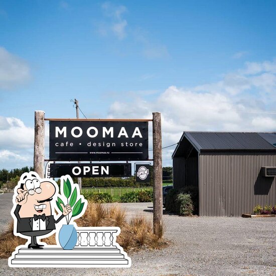 Menu at MOOMAA Cafe • Design Store, New Zealand