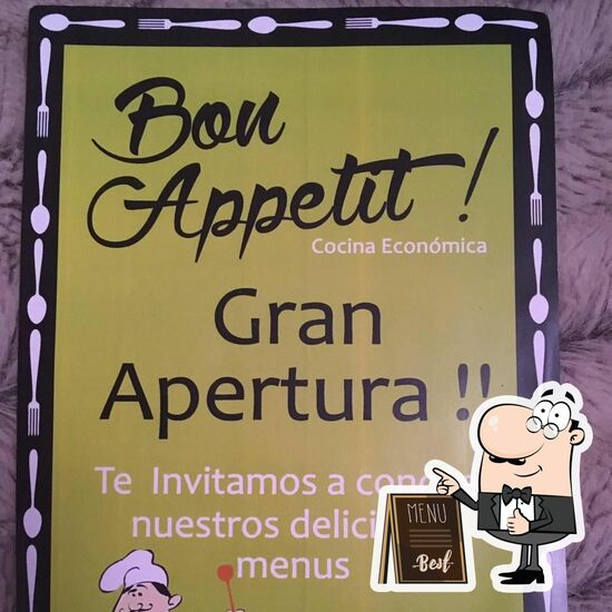Carta del restaurante Bon appètit, Zacatecas