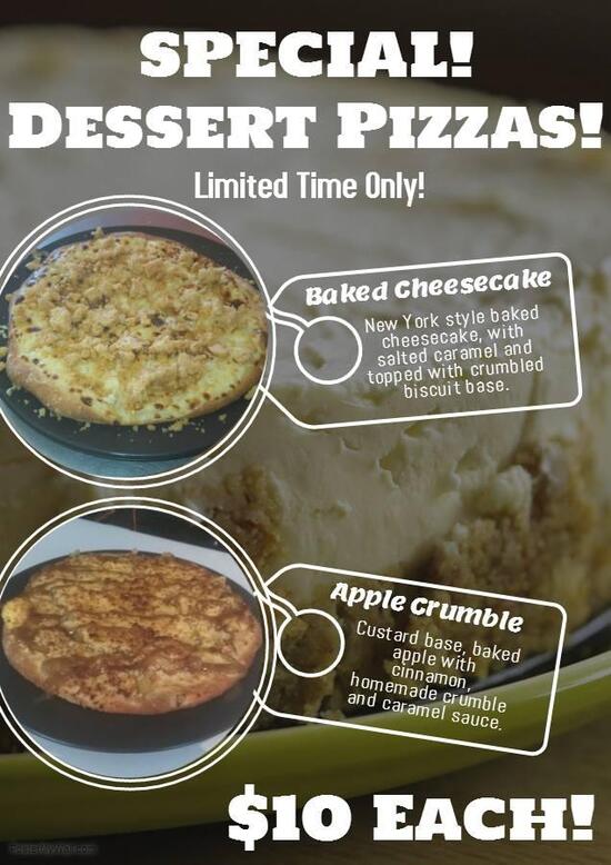 Menu at Pete's Pizza restaurant, Aberdeen