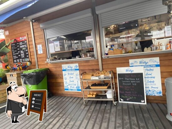 Menu at Mollys cafe, Paignton