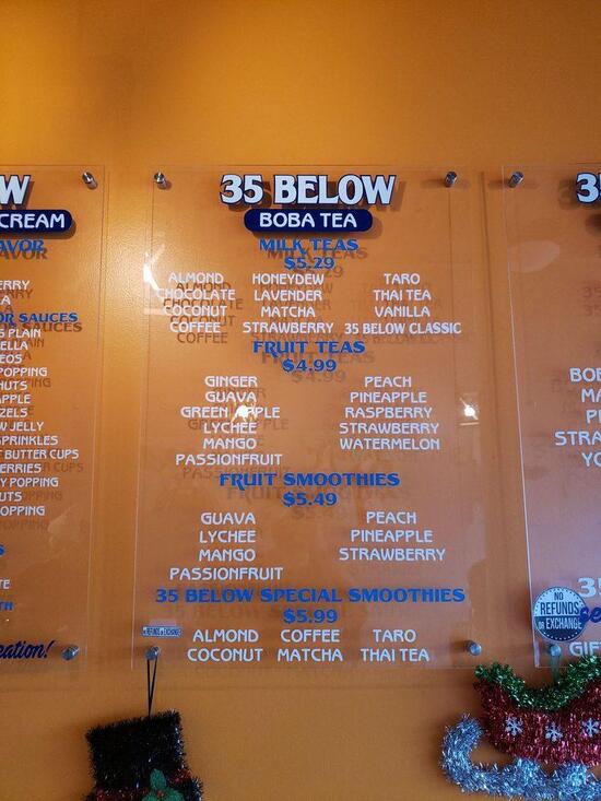 Menu at 35 Below pub & bar, Wesley Chapel