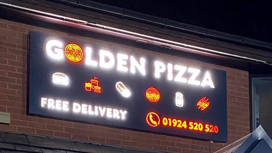 Menu at Golden Pizza pizzeria, Batley, 297 Bradford Rd