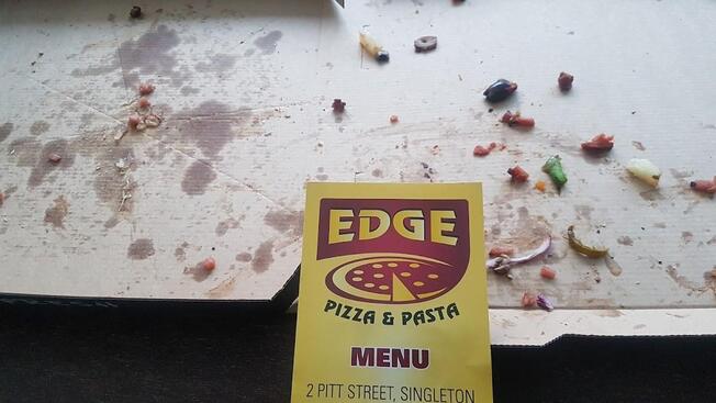 Menu at Edge Pizza restaurant, Singleton