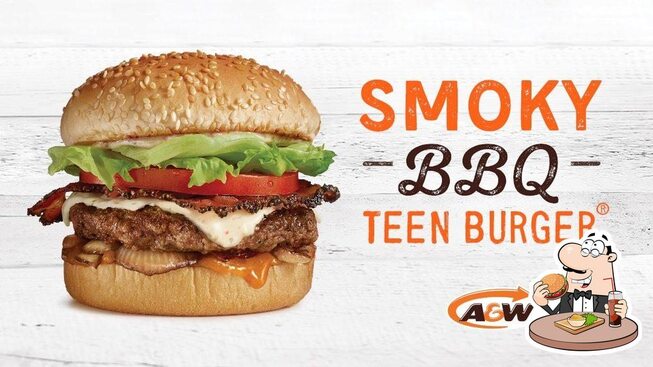 Menu at A&W fast food, Lillooet
