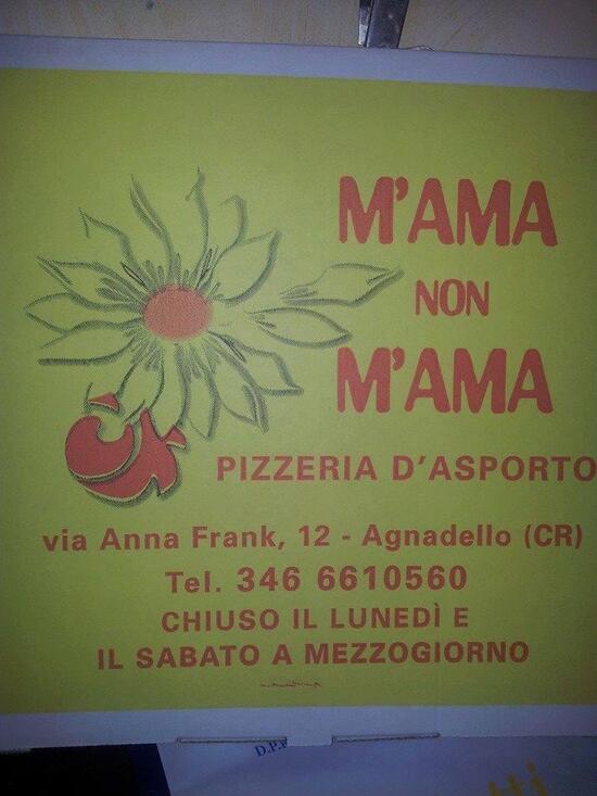 Menu at Pizzeria M'ama non M'ama, Agnadello