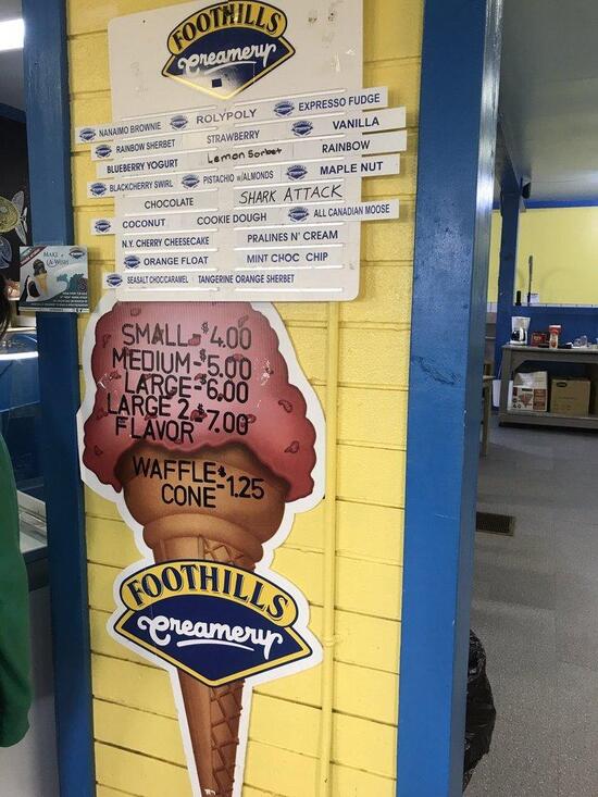 Menu at Yellow Submarine pizzeria, Wabamun