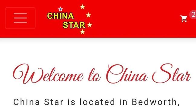 Menu at China Star fast food, Bedworth