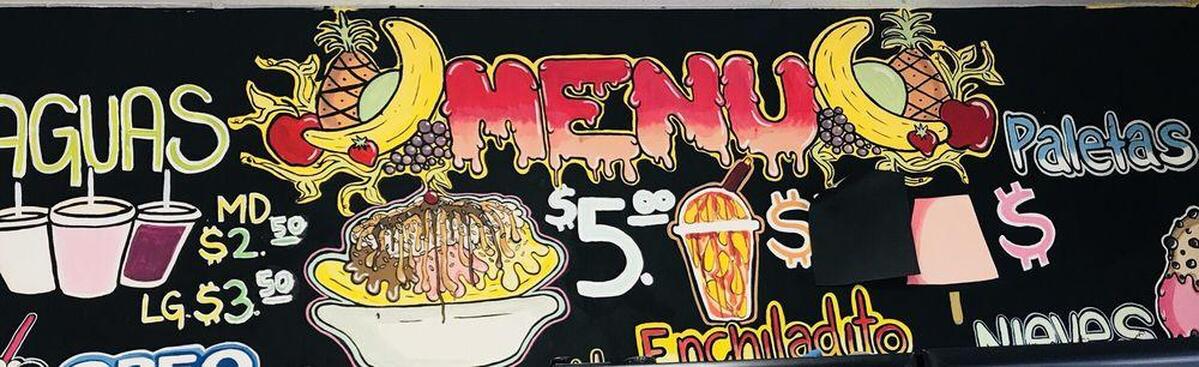 Menu at La Michoacana Paleteria desserts, Paramount
