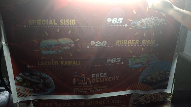 Carta del restaurante Kapampangan Sisigan, Santa Rita