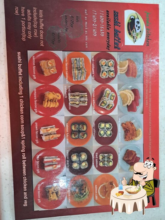 Carta de Panda kitchen Chinese Restaurant&Sushi bar, Boksburg