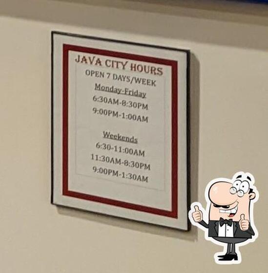 Menu at Java City Coffee: St. Luke's Hospital, Cedar Rapids