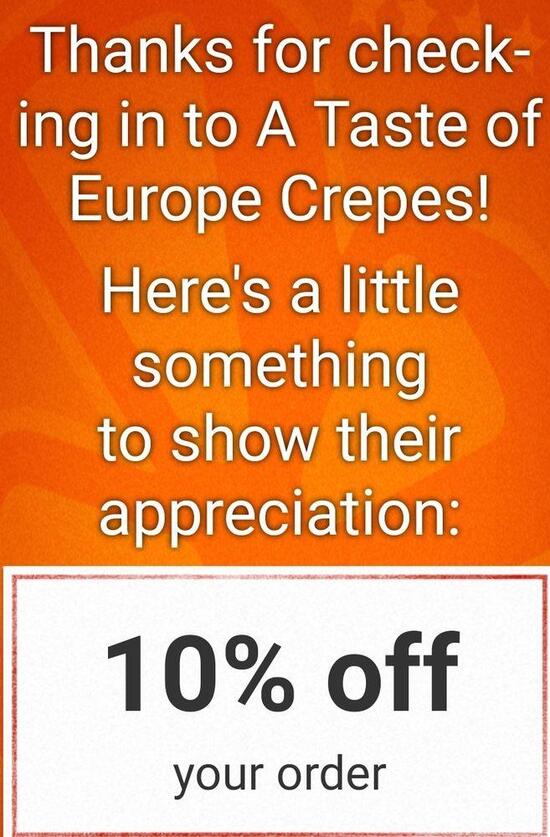 Carta del postres Taste of Europe Crepes, Rochester Hills