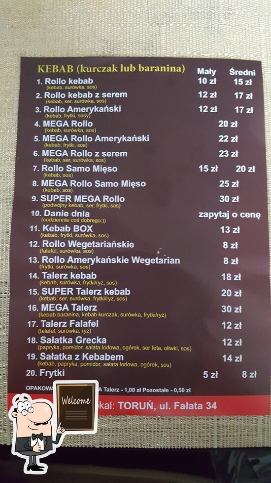 Zahir Kebab, Torun - Restaurant menu, prices and reviews