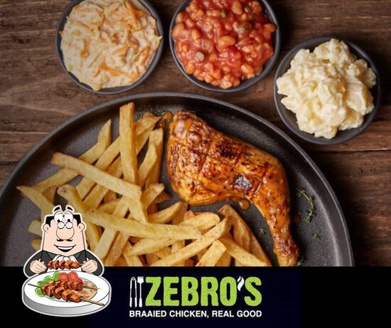 Menu at Zebro's restaurant, Cape Town, Shop 180