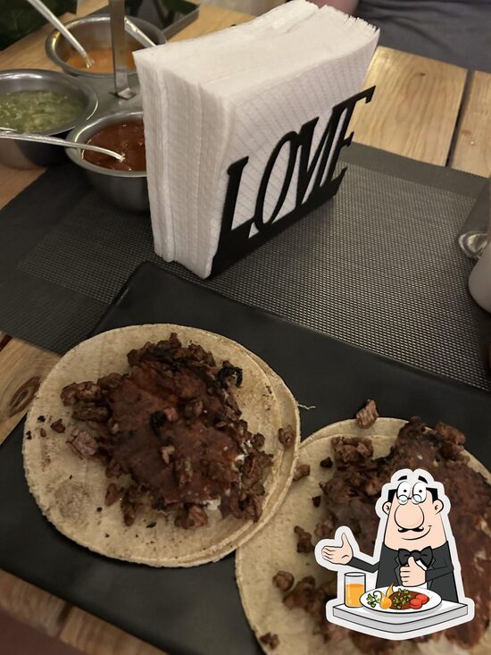 Menu at Taco santo restaurant, Mexico City