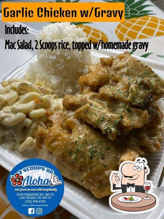 Menu at 2 Scoops of Aloha Las Vegas Drive Inn restaurant, Las Vegas