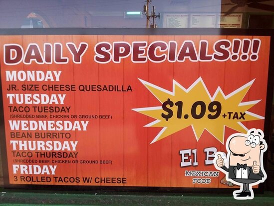 Menu at Pedrito's Mexican Food III restaurant, Mesa