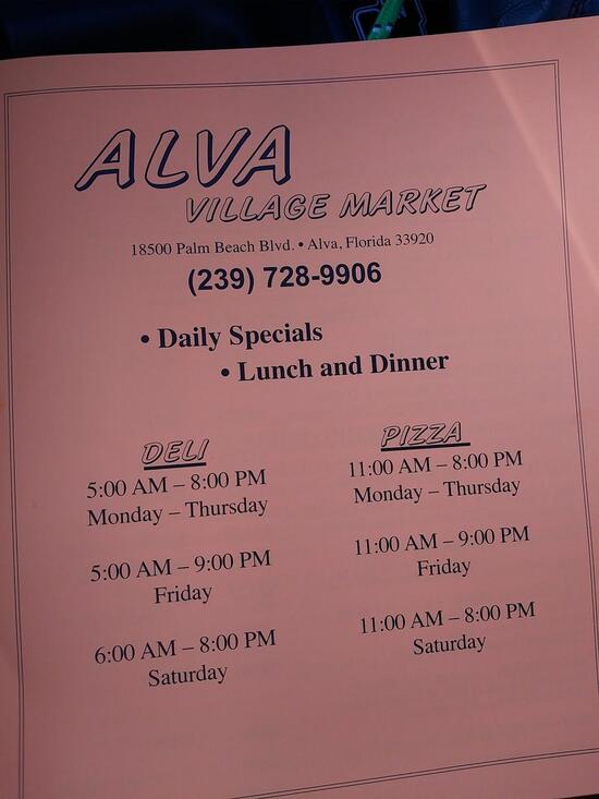 Menu at Alva Village Market Pizza Subs and more pizzeria, Alva
