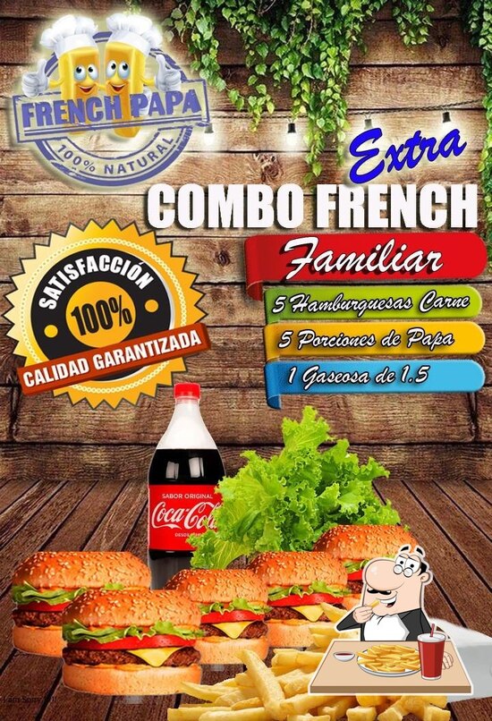 Menu at French papa restaurant, Tunja, Dg. 16b #16a79