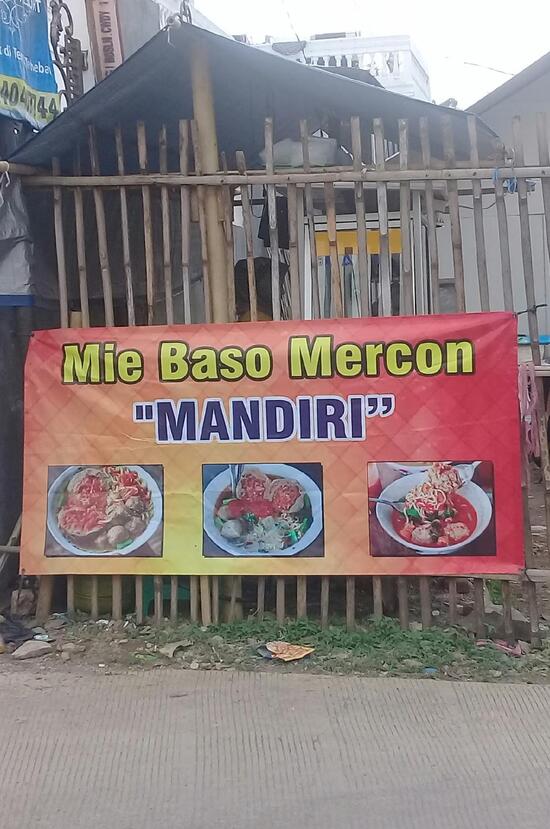 Menu at Baso Mercon Mandiri restaurant, Soreang