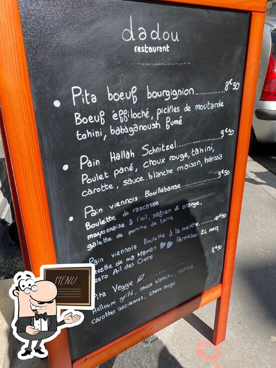 Menu at DADOU Restaurant, Paris