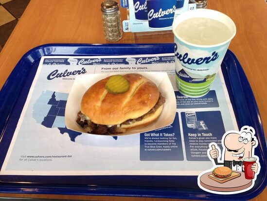 Menu at Culver's fast food, Sturgis