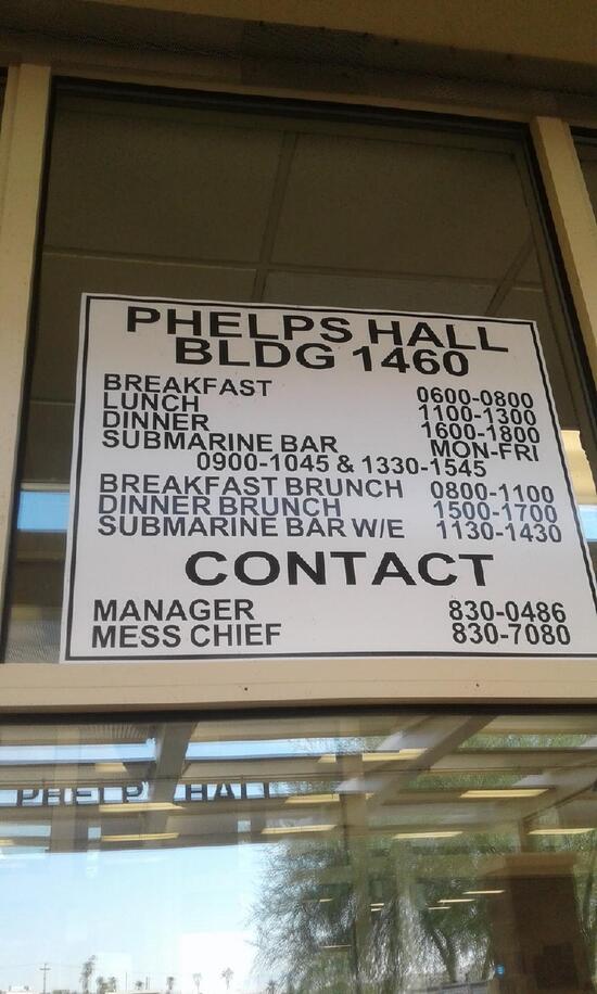 Phelps Messhall, Twentynine Palms - Restaurant menu, prices and reviews
