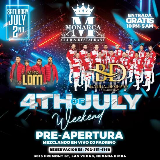 Carta de Zuna Club & Restaurant, Las Vegas
