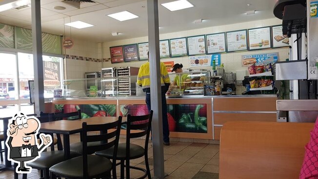 Menu at Subway fast food, Mackay, 115 Victoria St