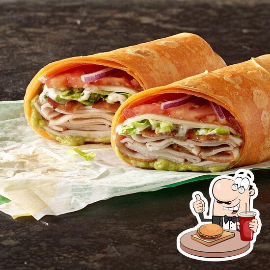 Menu at Subway fast food, Reese, Gates St