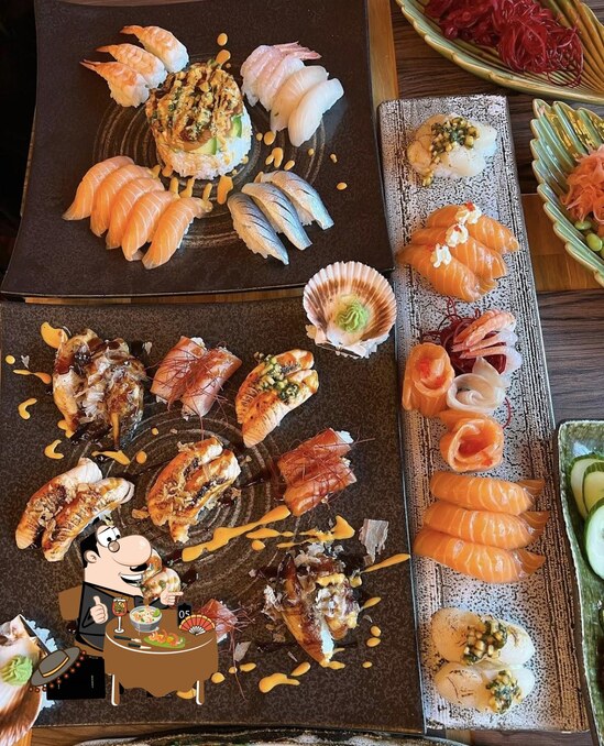 Menu at Suzu Sushi restaurant, Varberg