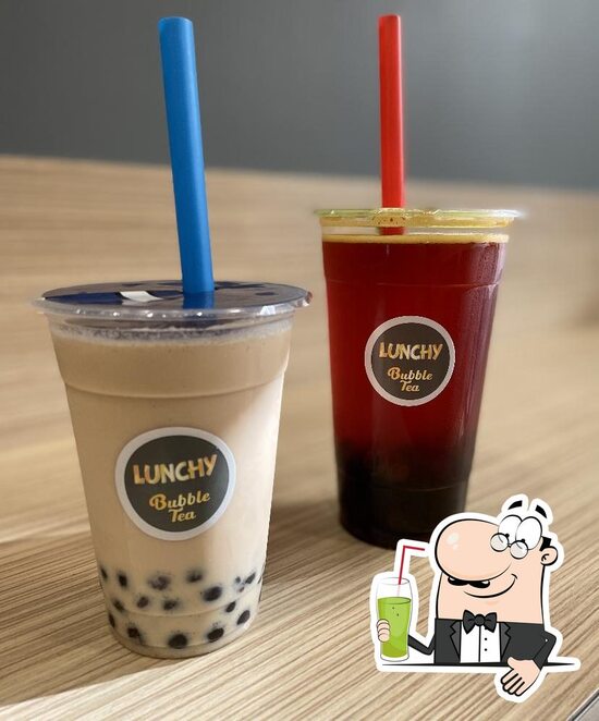 Menu at Lunchy bubble tea restaurant, Limoges