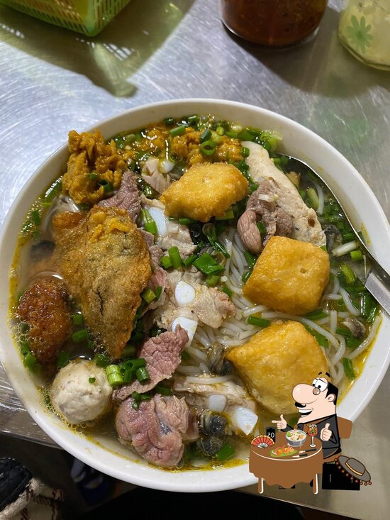 Menu at Quán Bún Quang Nhất restaurant, Hanoi