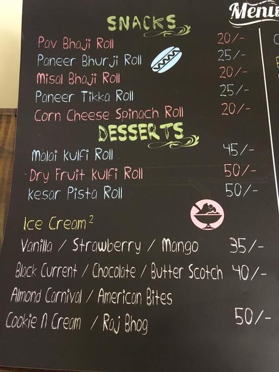 Menu at BABA Snacks & Desserts, India
