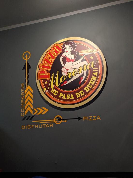 Menu at pizza morena restaurant, Medellín