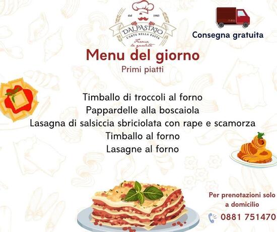 Menu da Dal Pastaio ristorante, Foggia