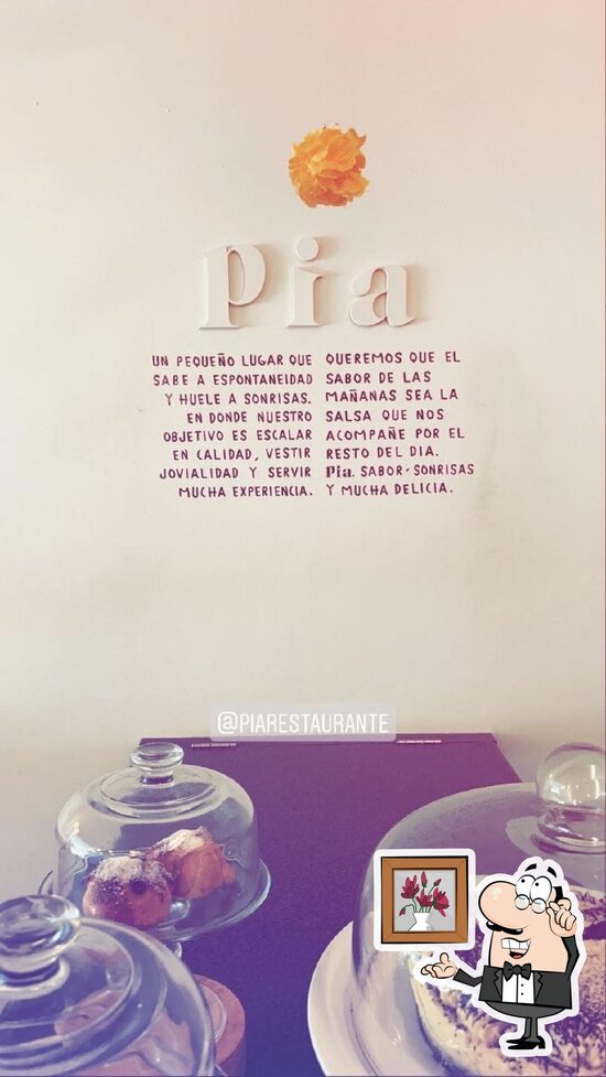 Menu at Pia restaurante, Guadalajara