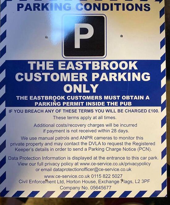 Menu at The Eastbrook pub & bar, Dagenham