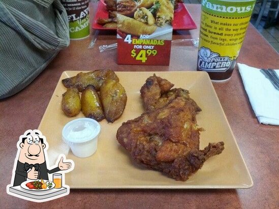 Menu at Pollo Campero restaurant, Houston, Bellaire Blvd