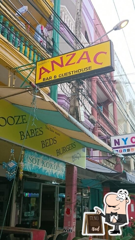 Menu at Amon's Bar, Pattaya City, WVHP+6PX