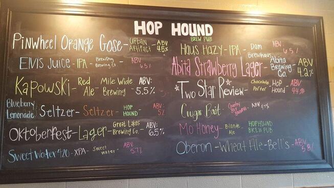 Menu at Hop Hound Brew Pub, Murray, 317 Chestnut St