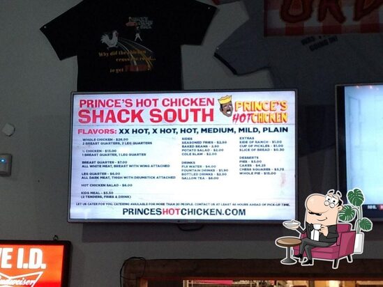 Prince's Hot Chicken Shack South, Nashville - Restaurant menu, prices ...