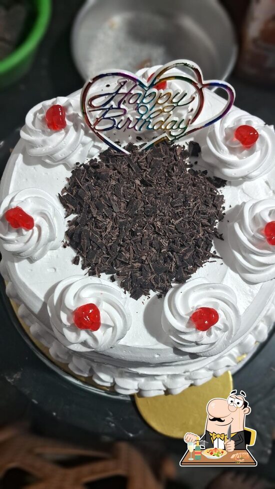 Menu at cake town, India, chokda farm road